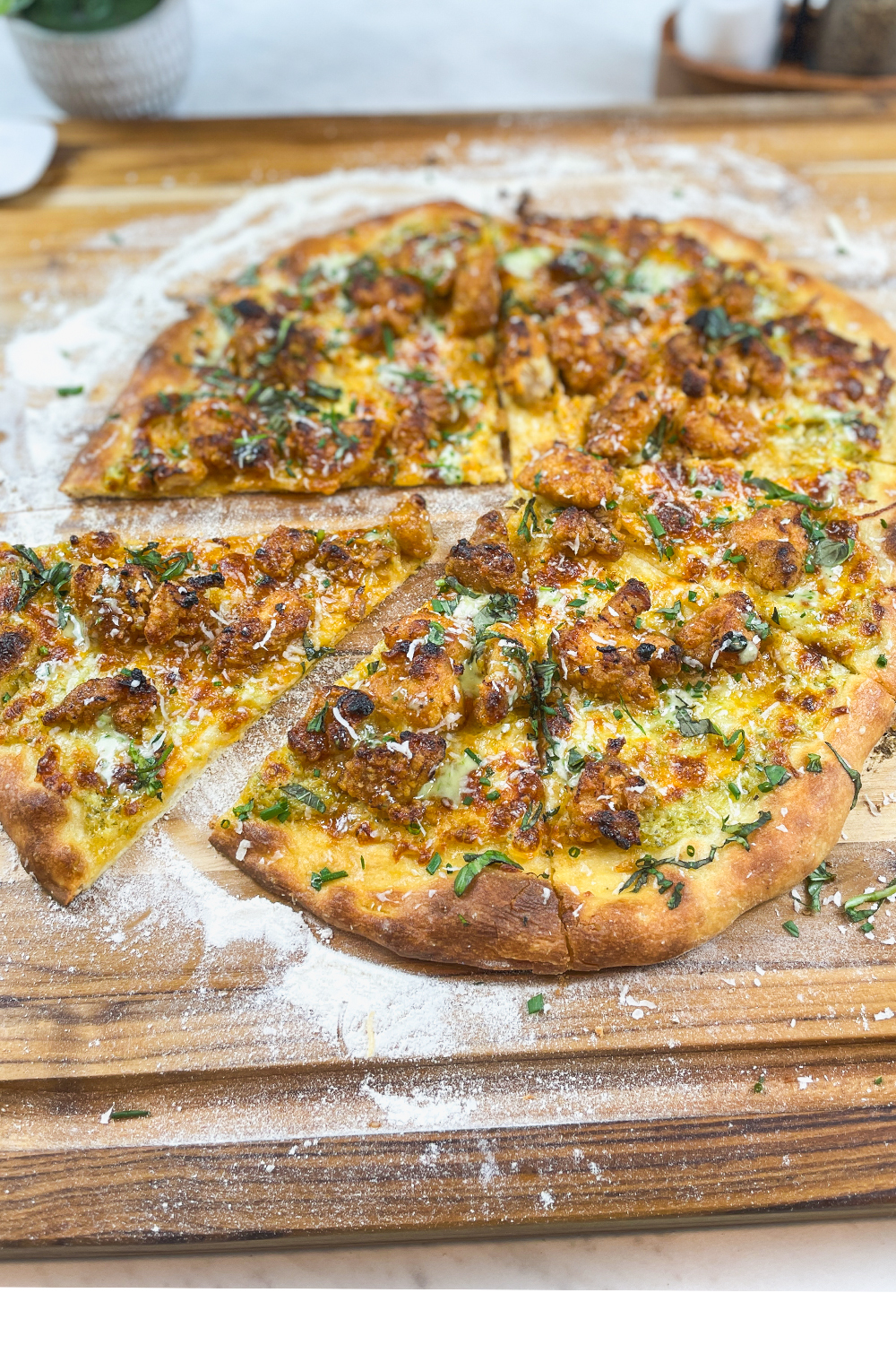 Nashville Hot Chicken Pickle Pizza - Kevin's Daily Dish